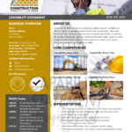 Traditional Construction Capability Statement with Sub Capabilities